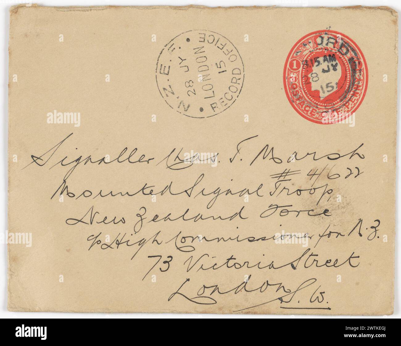 Philatelic 'cover' [envelope], WWI Visual and Verbal Communication ...
