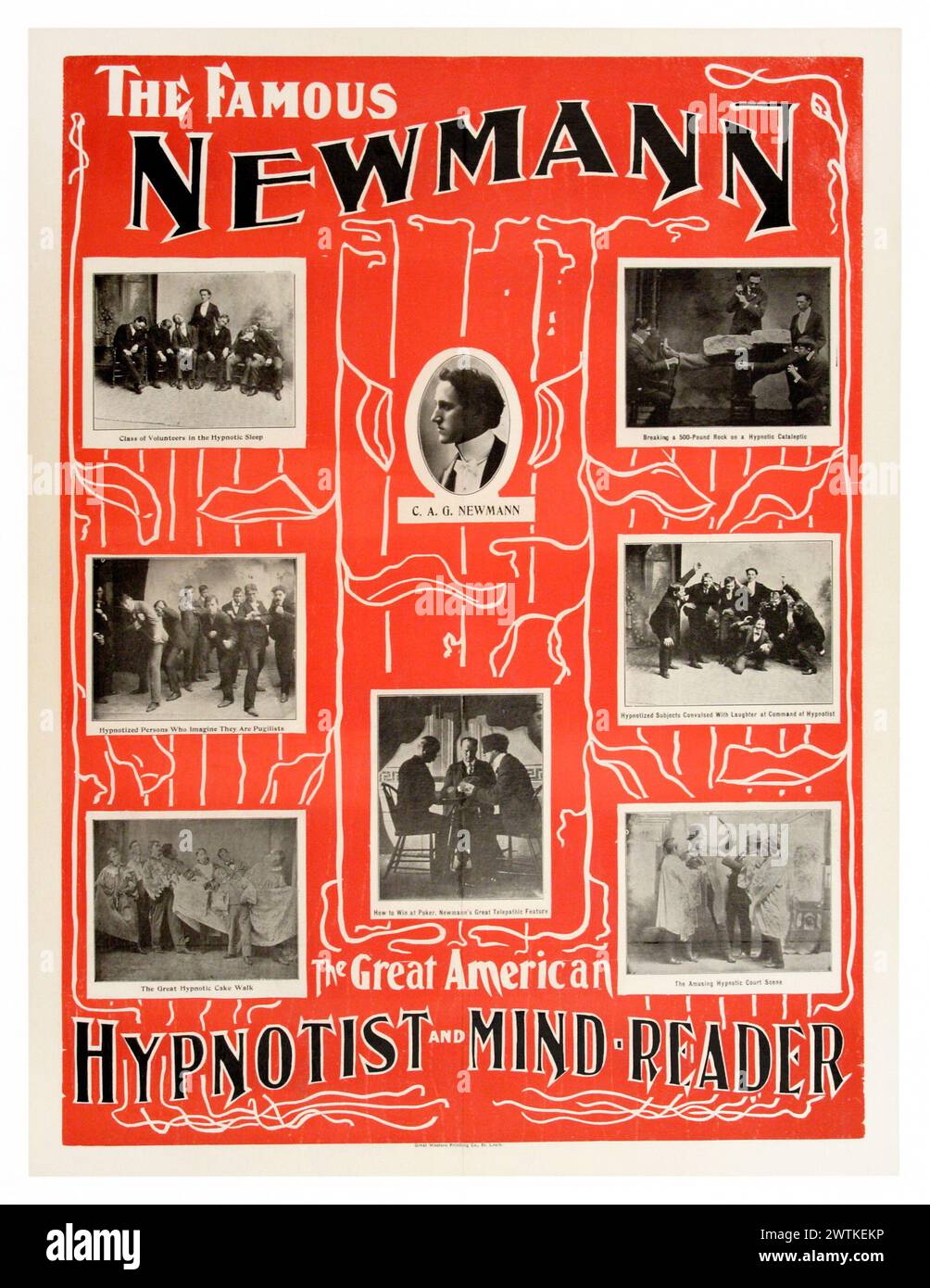 Magic poster - The Famous Newmann the Great American Hypnotist and Mind ...
