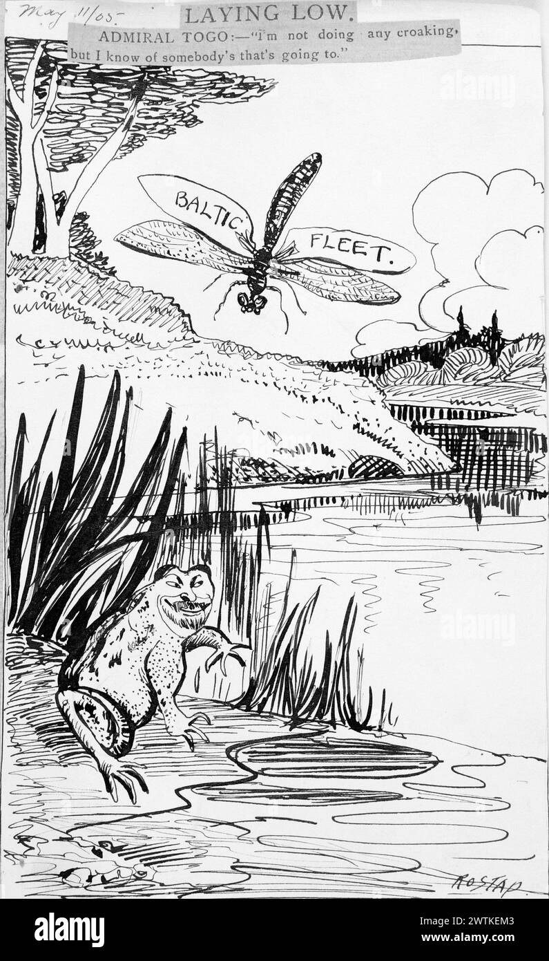 Cartoon - Laying Low Rostap (1866-1949 Stock Photo - Alamy