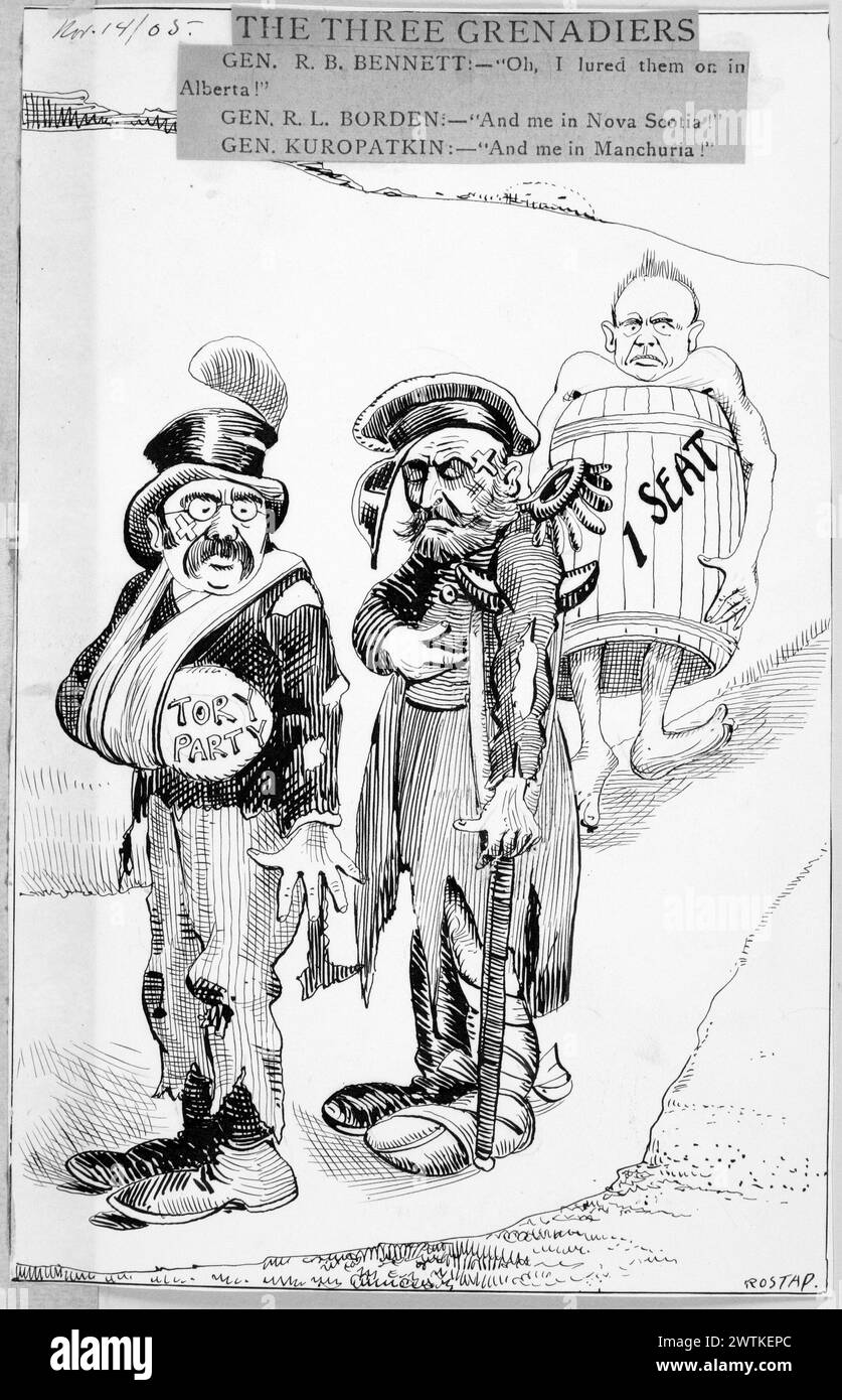 Cartoon - The Three Grenadiers Rostap (1866-1949 Stock Photo - Alamy