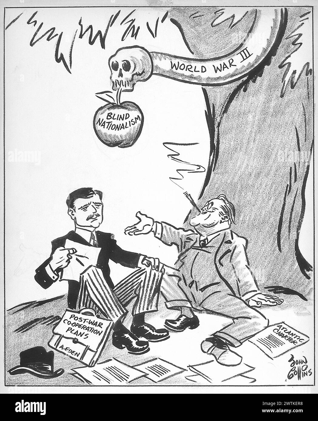 Cartoon - The Garden of Eden. John Collins (1917-2007 Stock Photo - Alamy