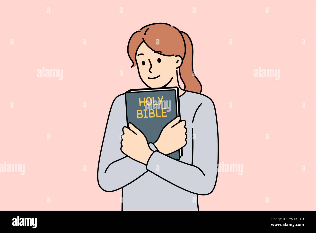 Female parishioner church Stock Vector Images - Alamy