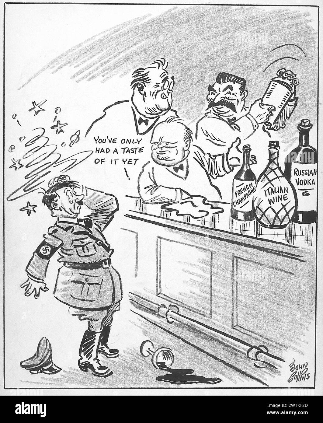 Cartoon - The United Nations Cocktail. John Collins (1917-2007 Stock ...