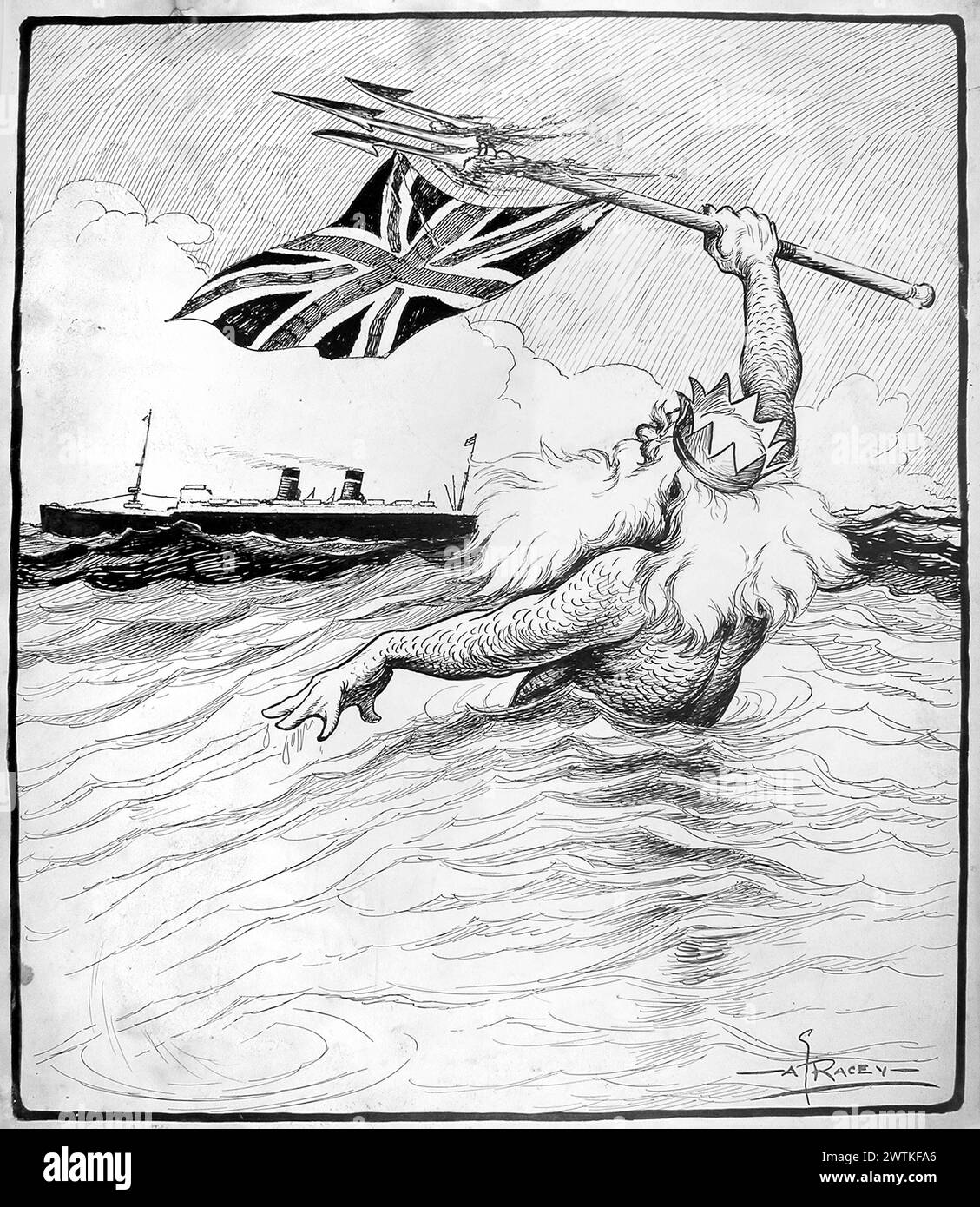 Cartoon - King of the Sea Arthur George Racey (1870-1941 Stock Photo ...