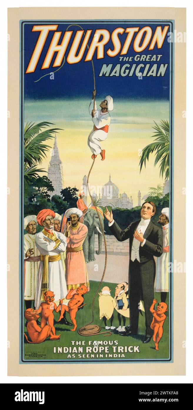 Magic poster - Thurston The Great Magician - The Famous Indian Rope ...