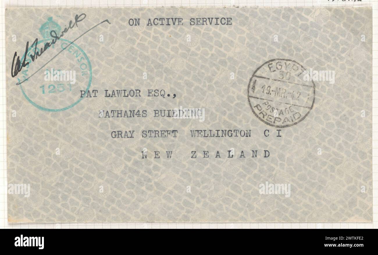 Philatelic 'cover' [envelope], WWII Visual and Verbal Communication ...
