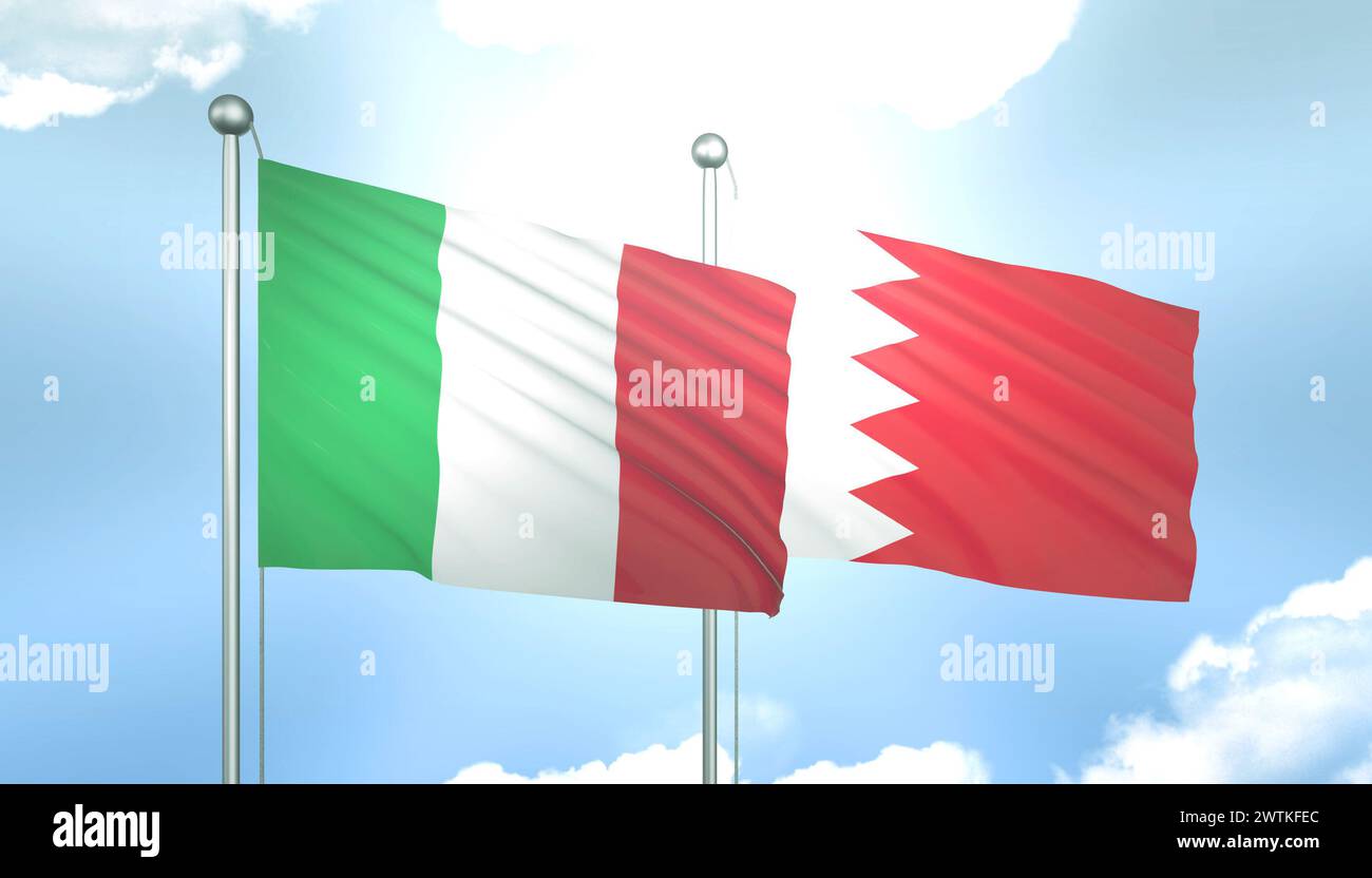 Bahrain national flag city light hi-res stock photography and images ...