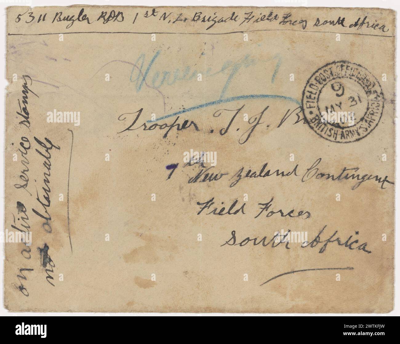 Philatelic 'cover' [envelope], South African War envelopes Stock Photo ...