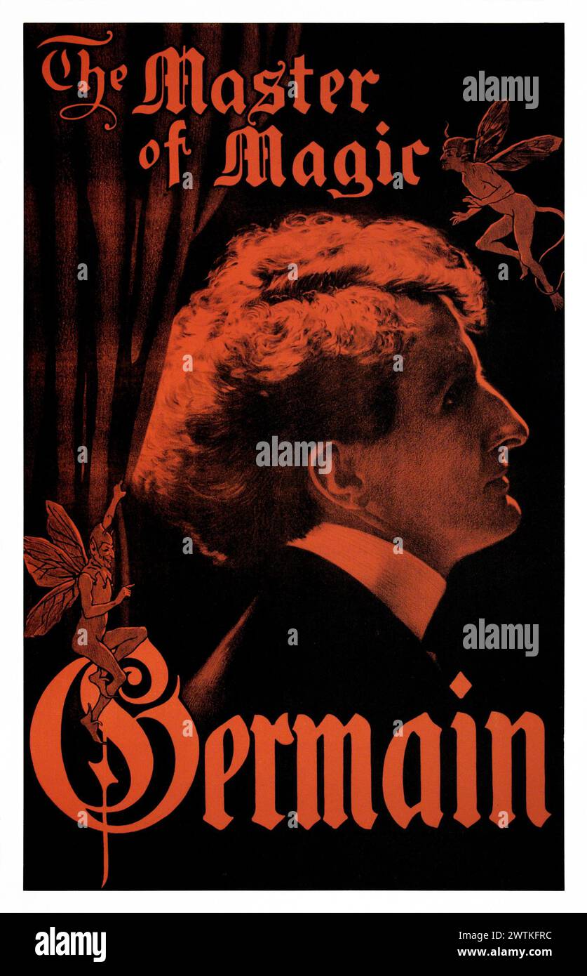Magic poster - The Master of Magic - Germain Stock Photo - Alamy