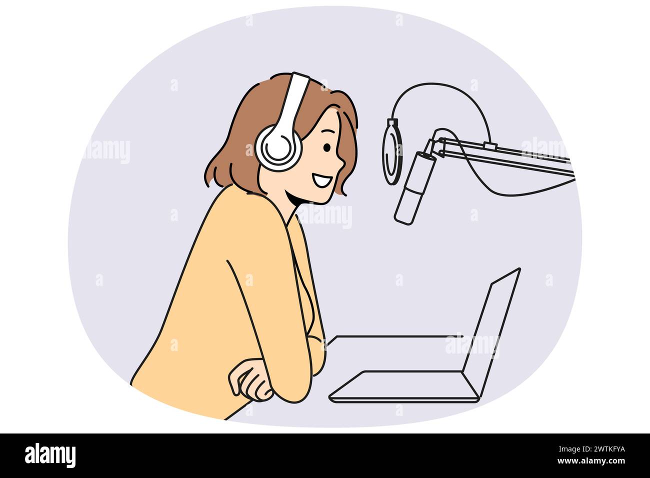 Broadcaster and radio presenter Stock Vector Images - Alamy