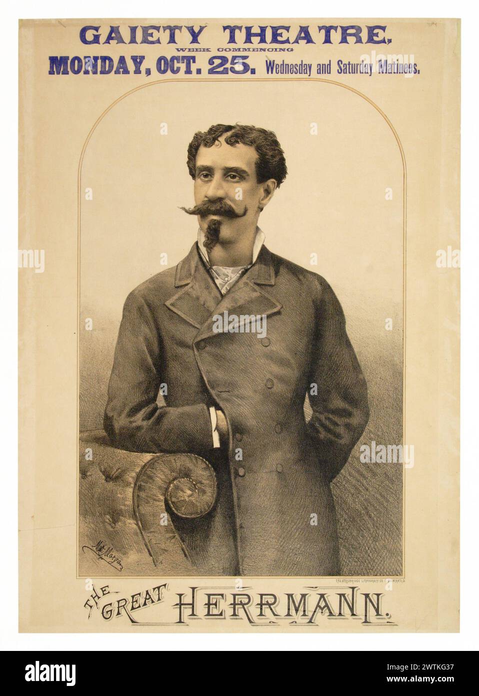 Magic poster - The Great Herrmann Matt Morgan Stock Photo - Alamy