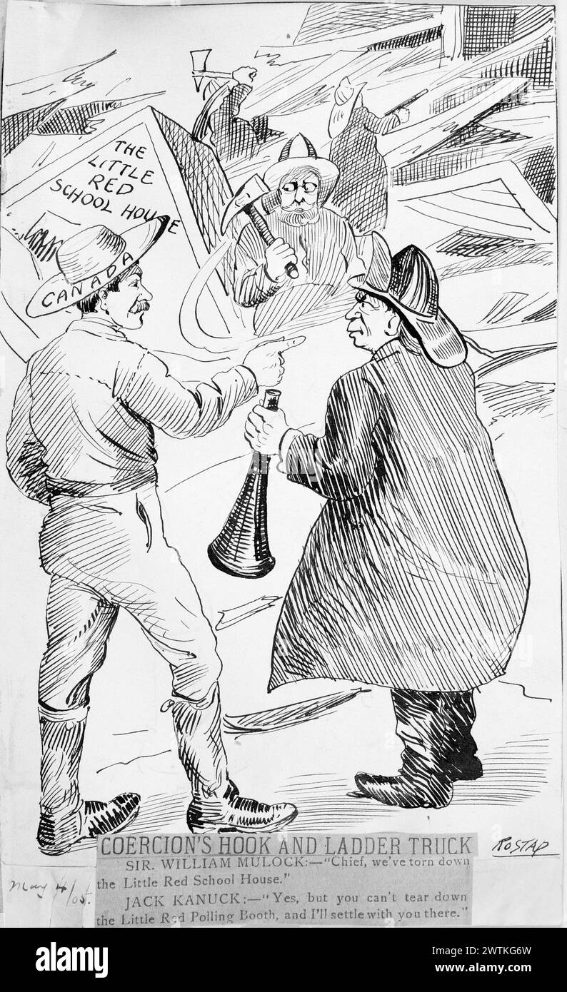 Cartoon - Coercion's Hook and Ladder Truck Rostap (1866-1949 Stock ...