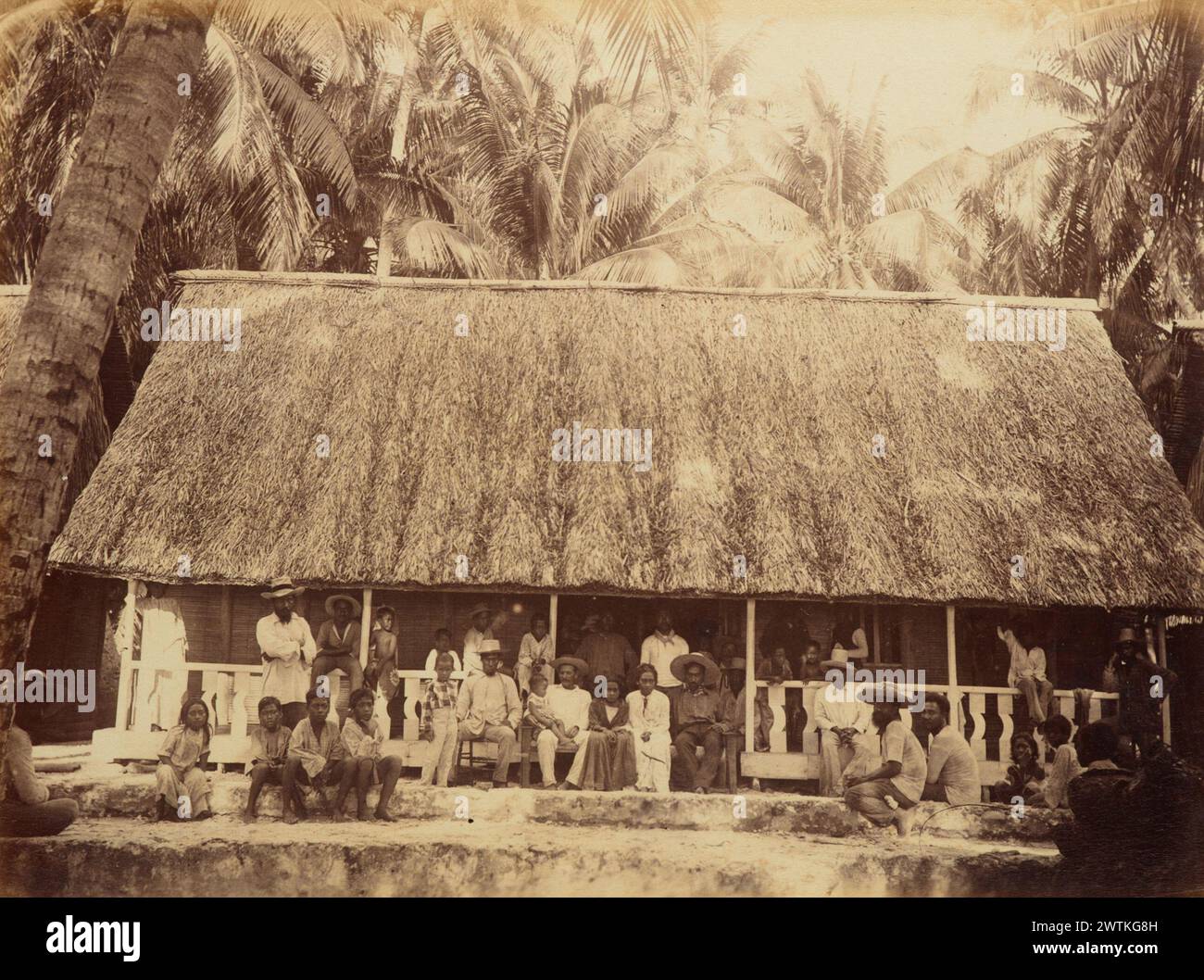 Traders house Tukao Manihiki. From the album: Views in the Pacific ...
