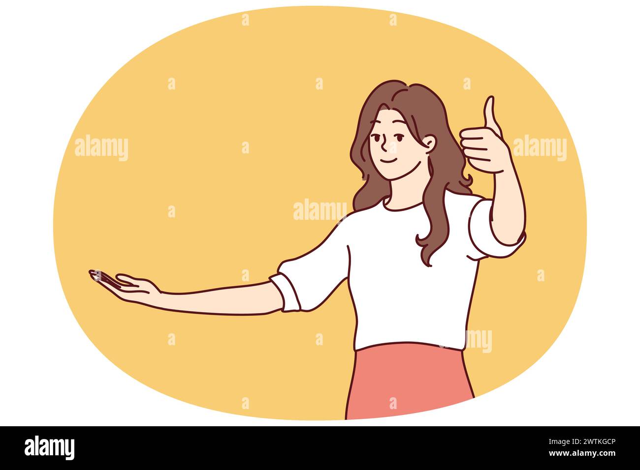 Businesswoman raising hand Stock Vector Images - Alamy