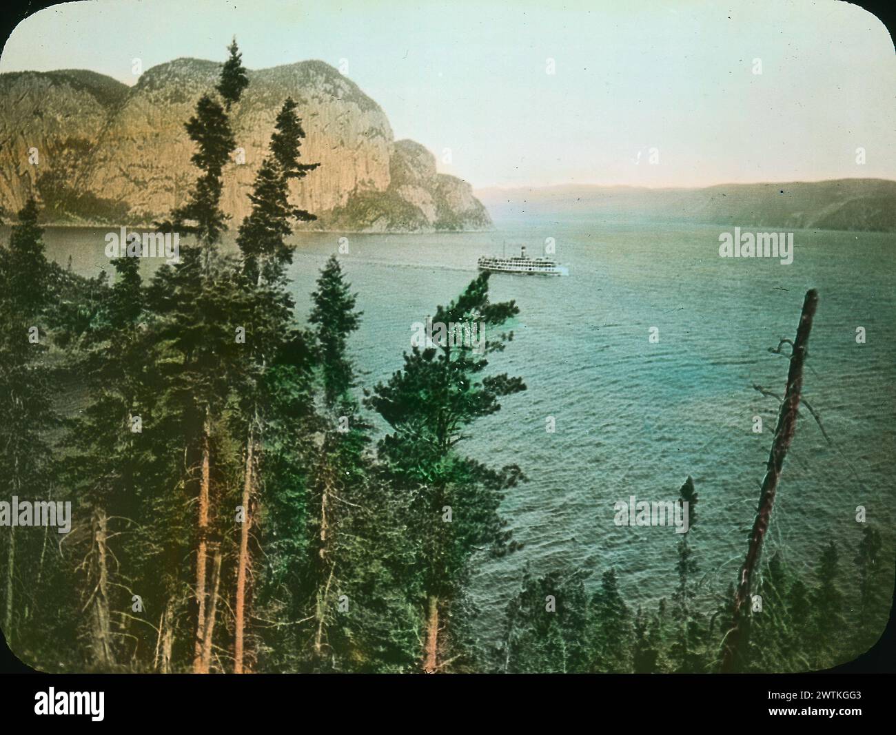 Transparency - The heights of Cape Trinity, Saguenay River, QC, about ...