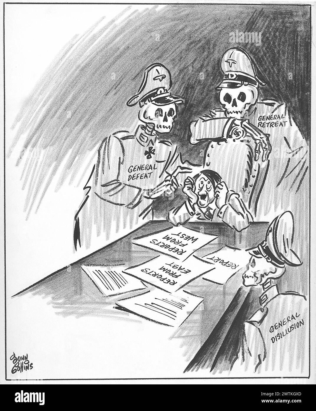 Cartoon - New General Staff. John Collins (1917-2007 Stock Photo - Alamy