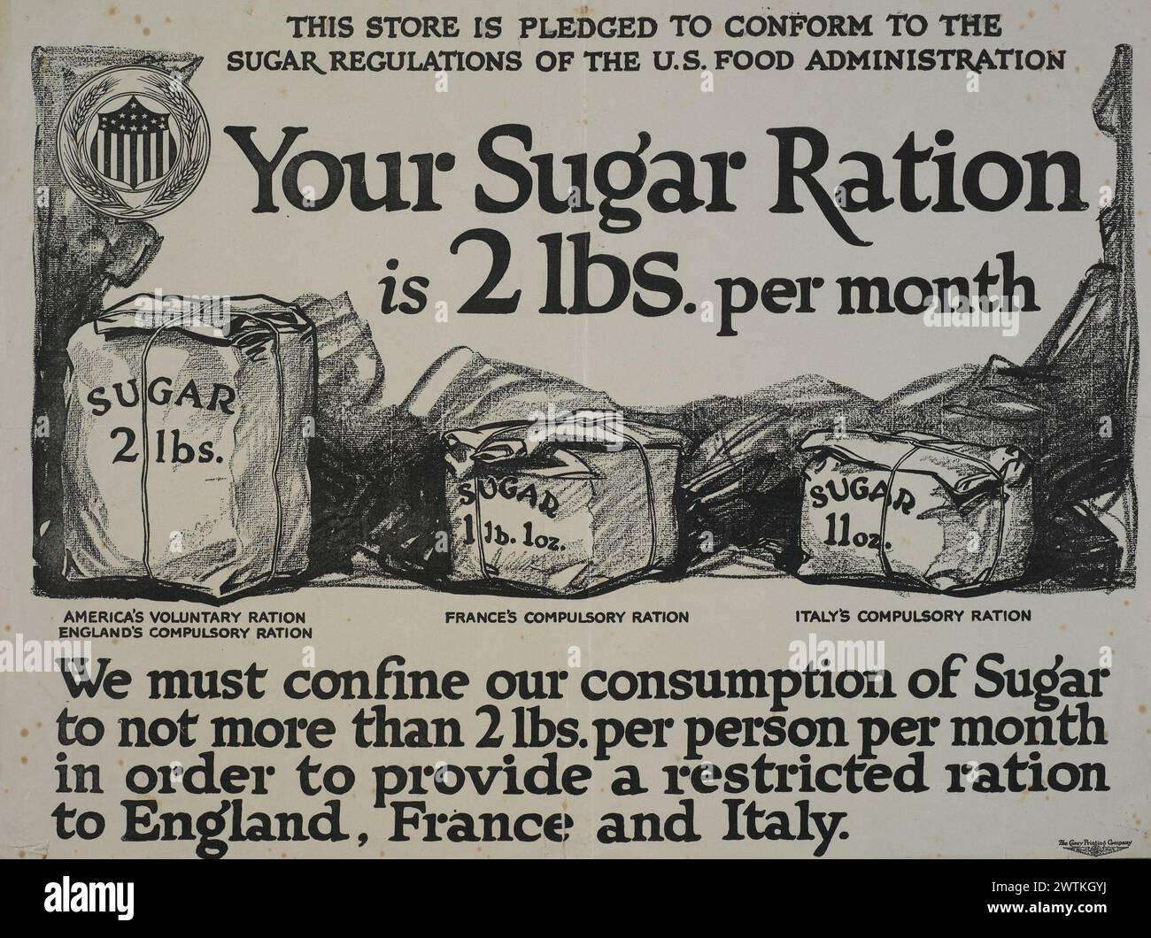 Poster, 'Your Sugar Ration' political posters Stock Photo - Alamy