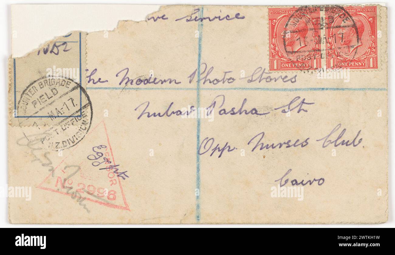 Philatelic 'cover' [envelope], WWI Visual and Verbal Communication ...