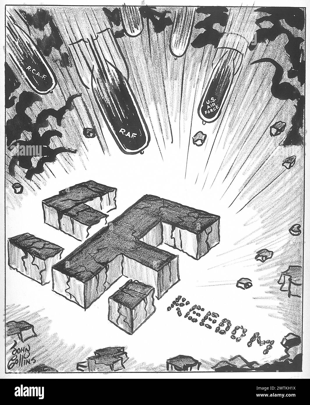 Cartoon - Spring Break-Up. John Collins (1917-2007 Stock Photo - Alamy