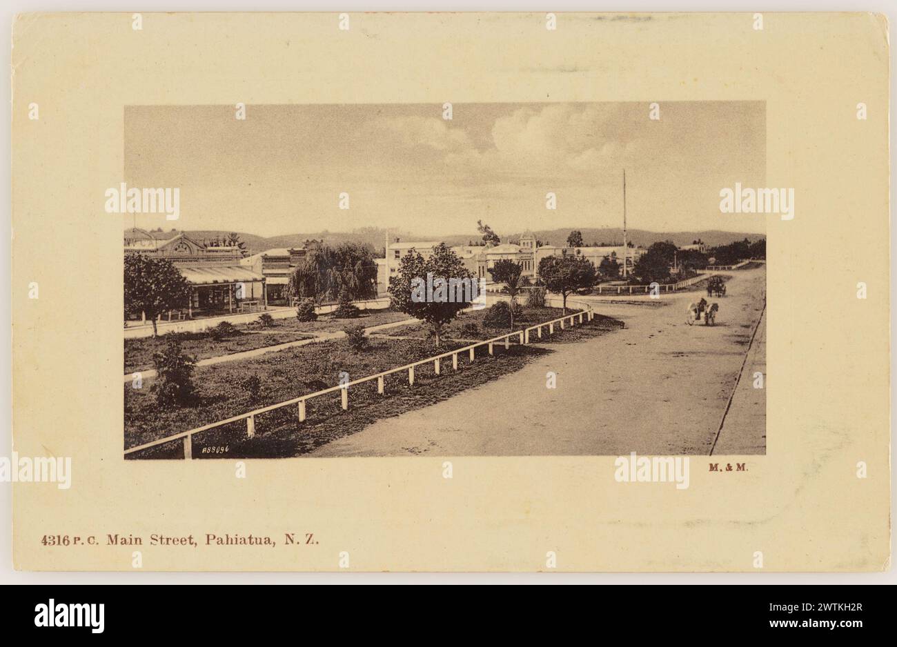 Main Street, Pahiatua, New Zealand photographic postcards Stock Photo ...