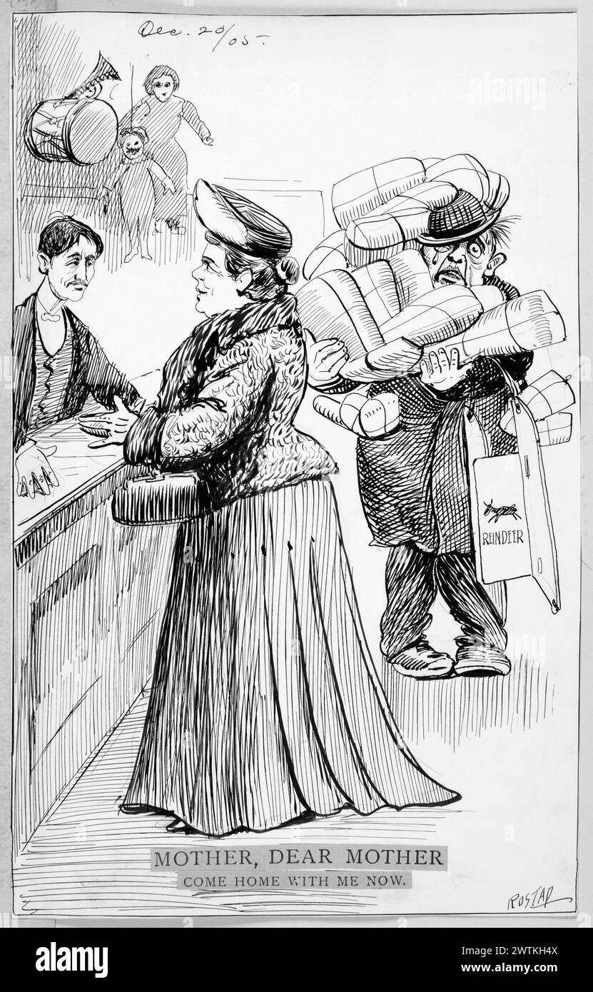 Cartoon - Mother, Dear Mother, Come Home With Me Now Rostap (1866-1949 ...