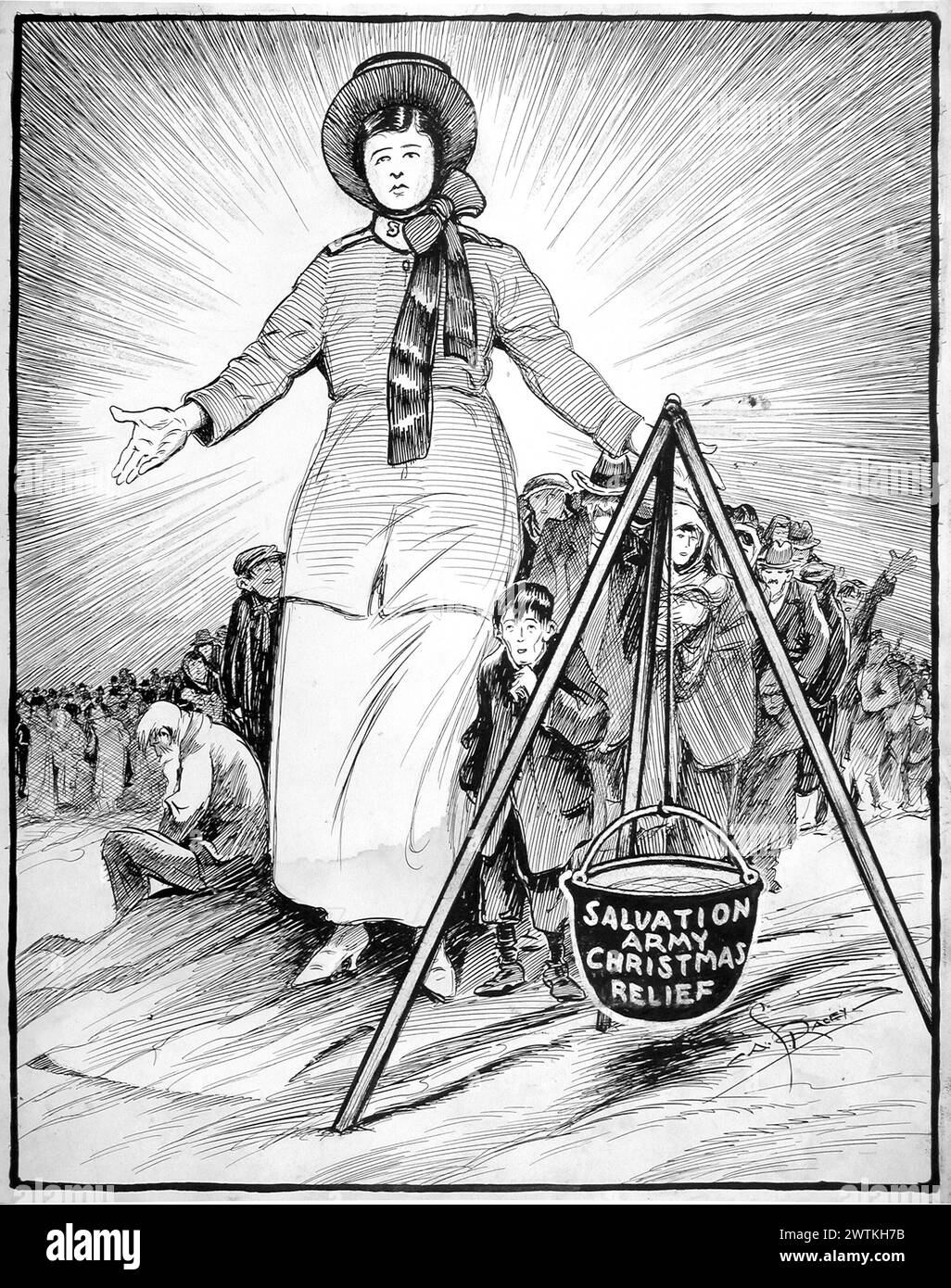 Cartoon - Salvation Army Christmas Fund Arthur George Racey (1870-1941 ...