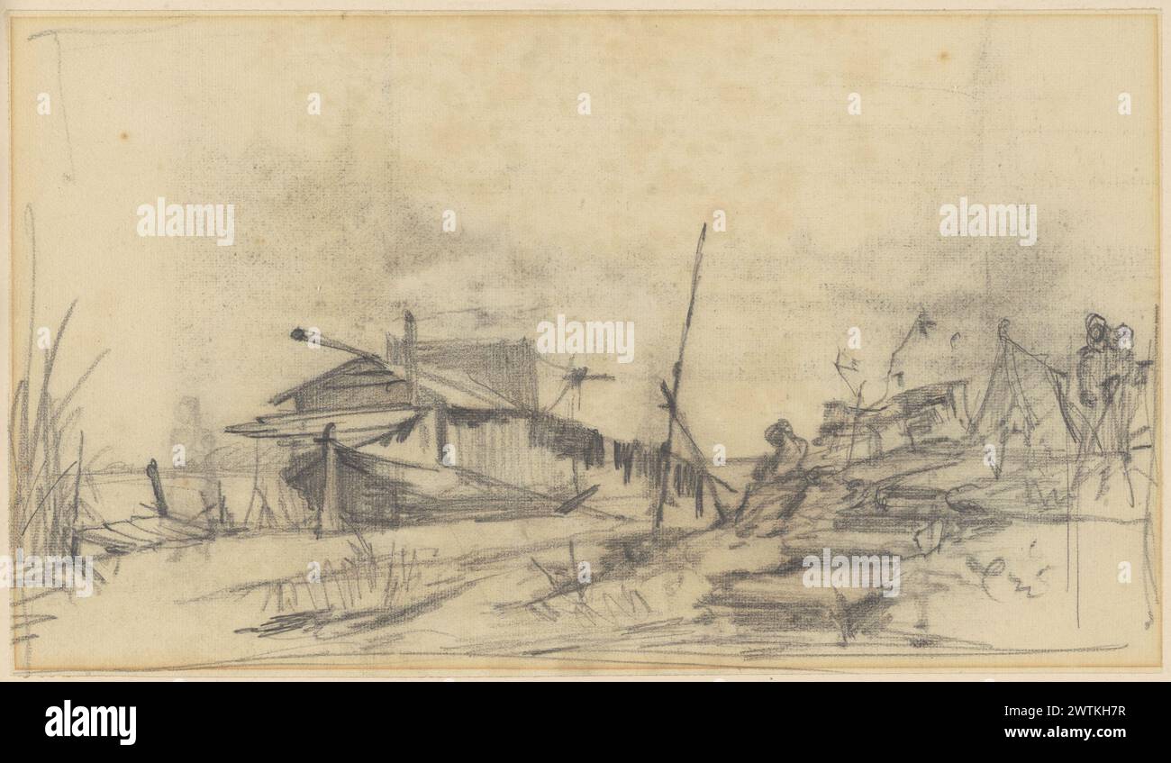 Dutch house boat drawings, works on paper Stock Photo - Alamy