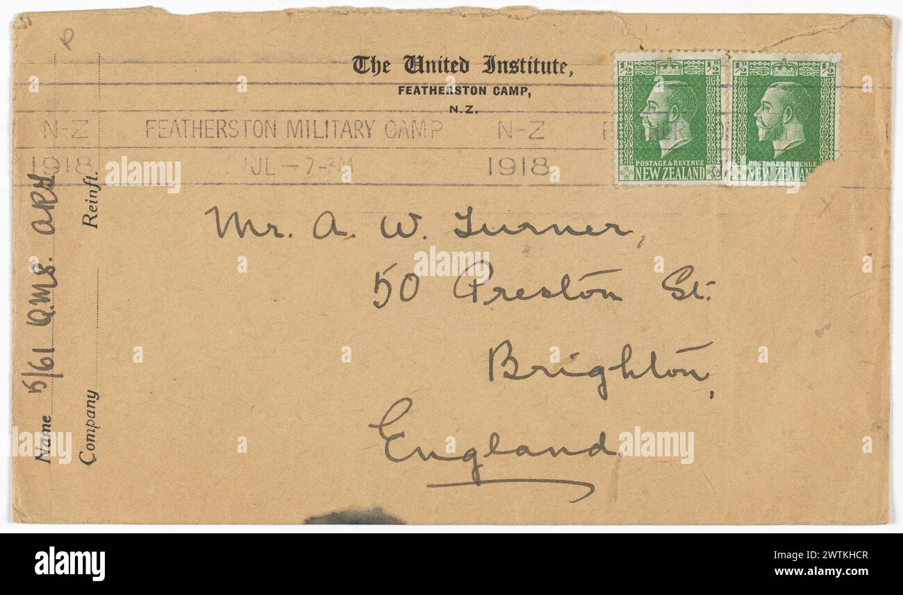Philatelic 'cover' [envelope], WWI envelopes Stock Photo - Alamy