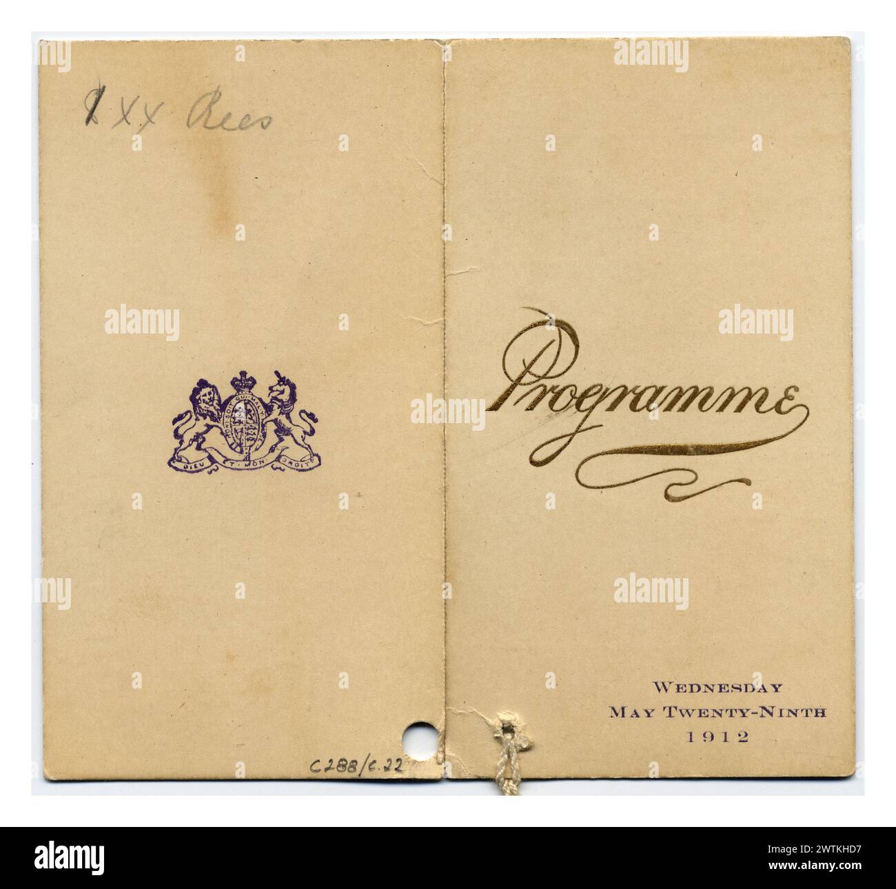 Dance card - Programme Stock Photo - Alamy