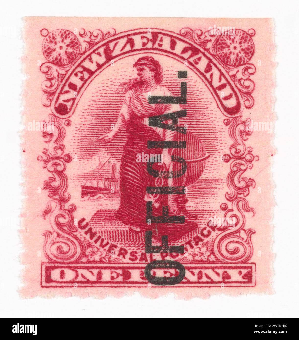 Issued one penny 'Penny Universal' Official stamp postage stamps Stock ...