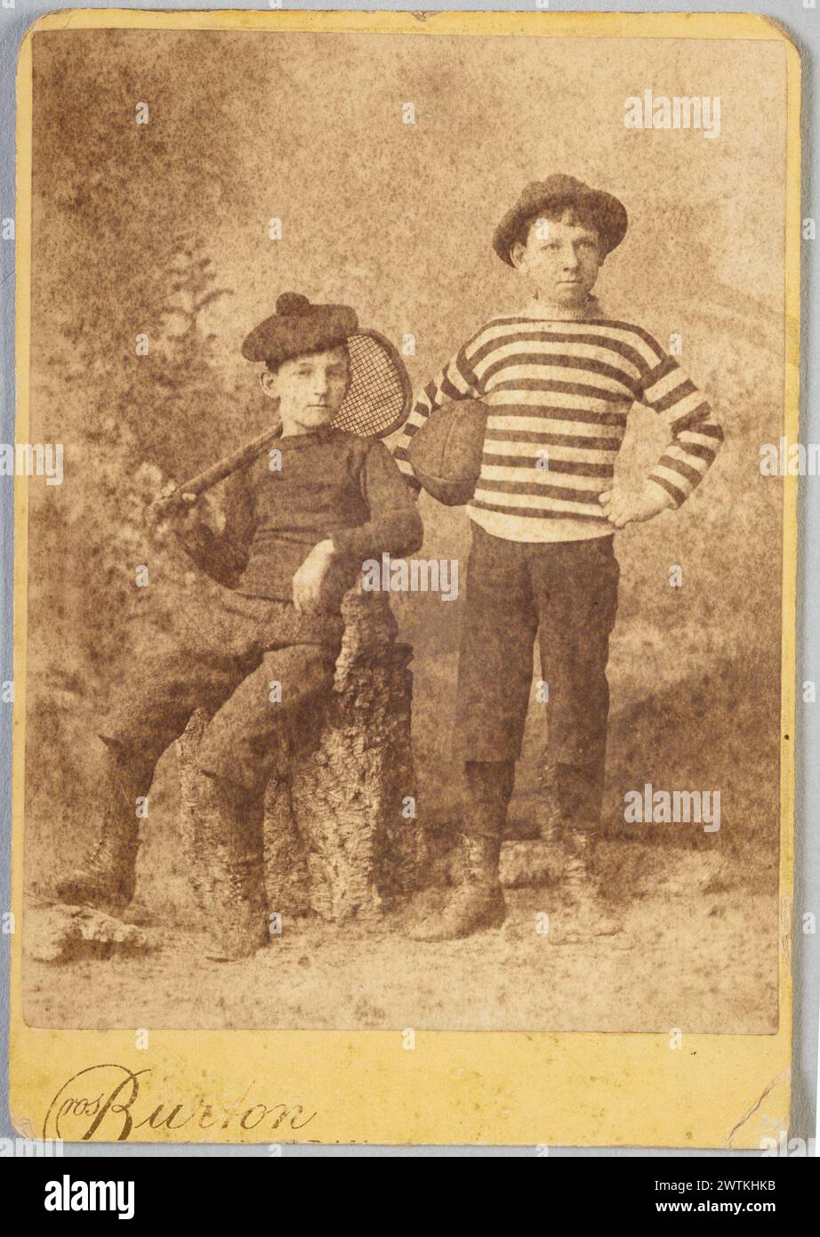 Reggie & Vincent Fergusson cabinet photographs, albumen prints, black ...