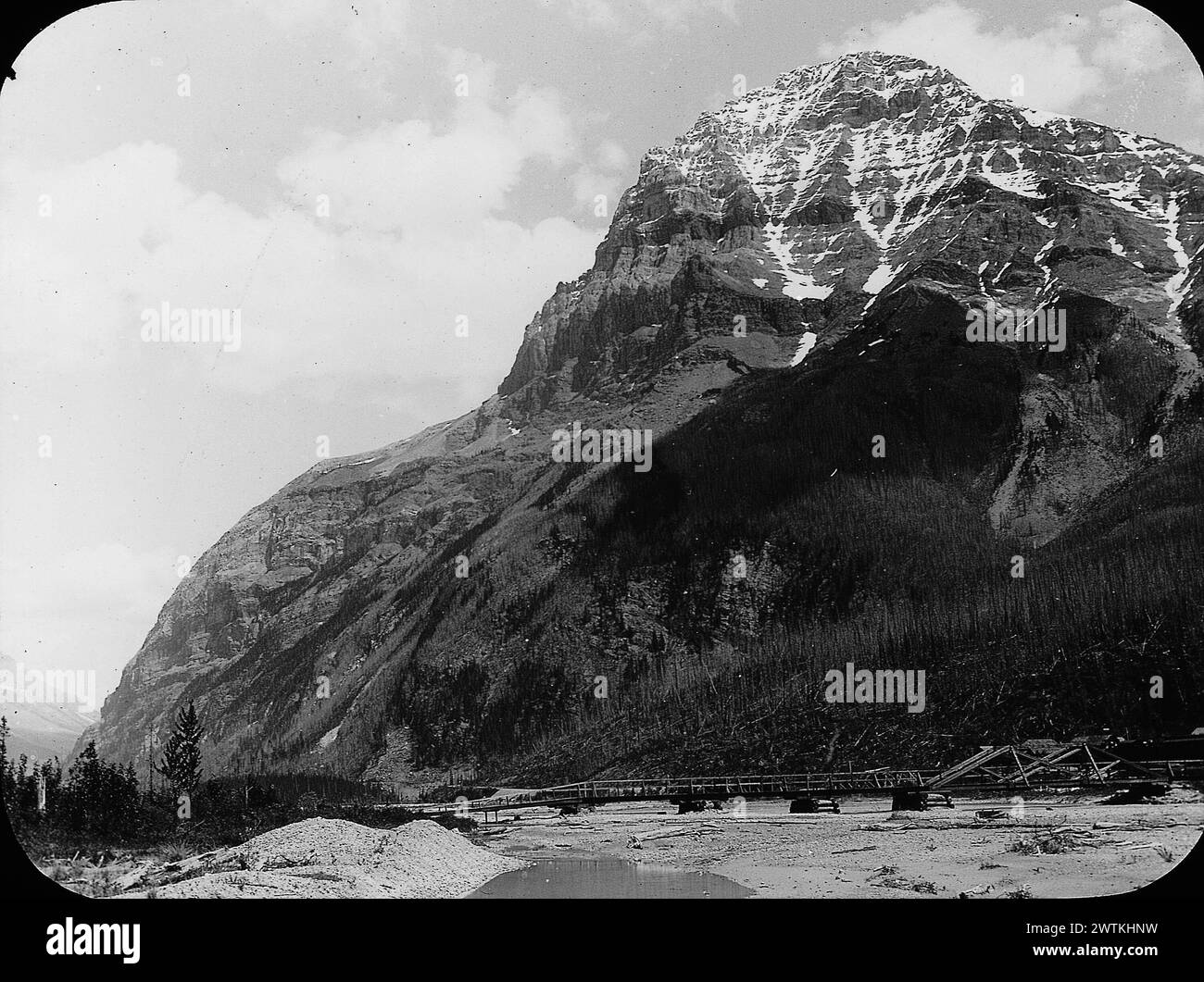 Transparency - Mount Stephen, Field, BC, about 1907 Stock Photo - Alamy