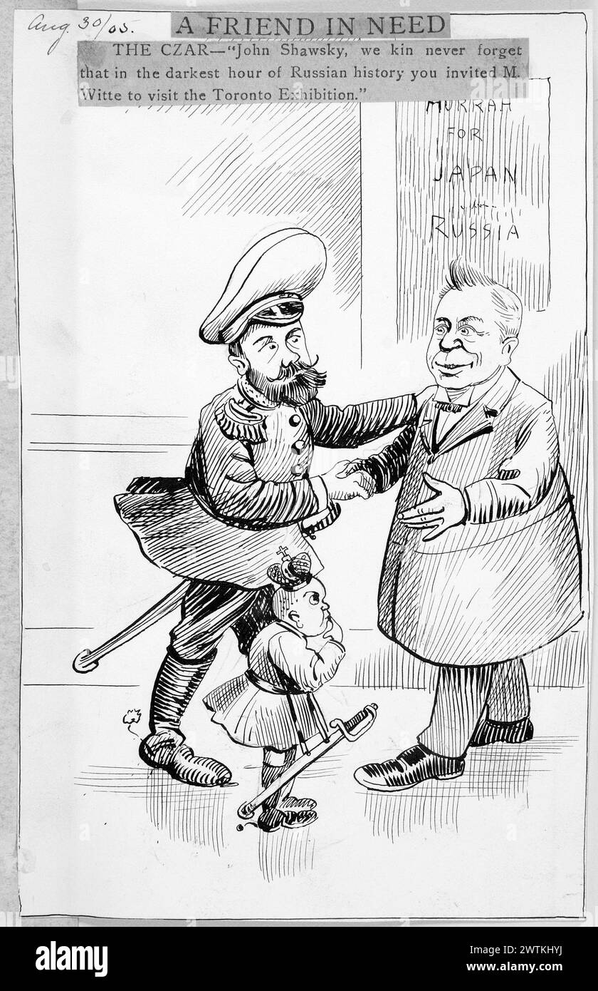 Cartoon - A Friend in Need Rostap (1866-1949 Stock Photo - Alamy
