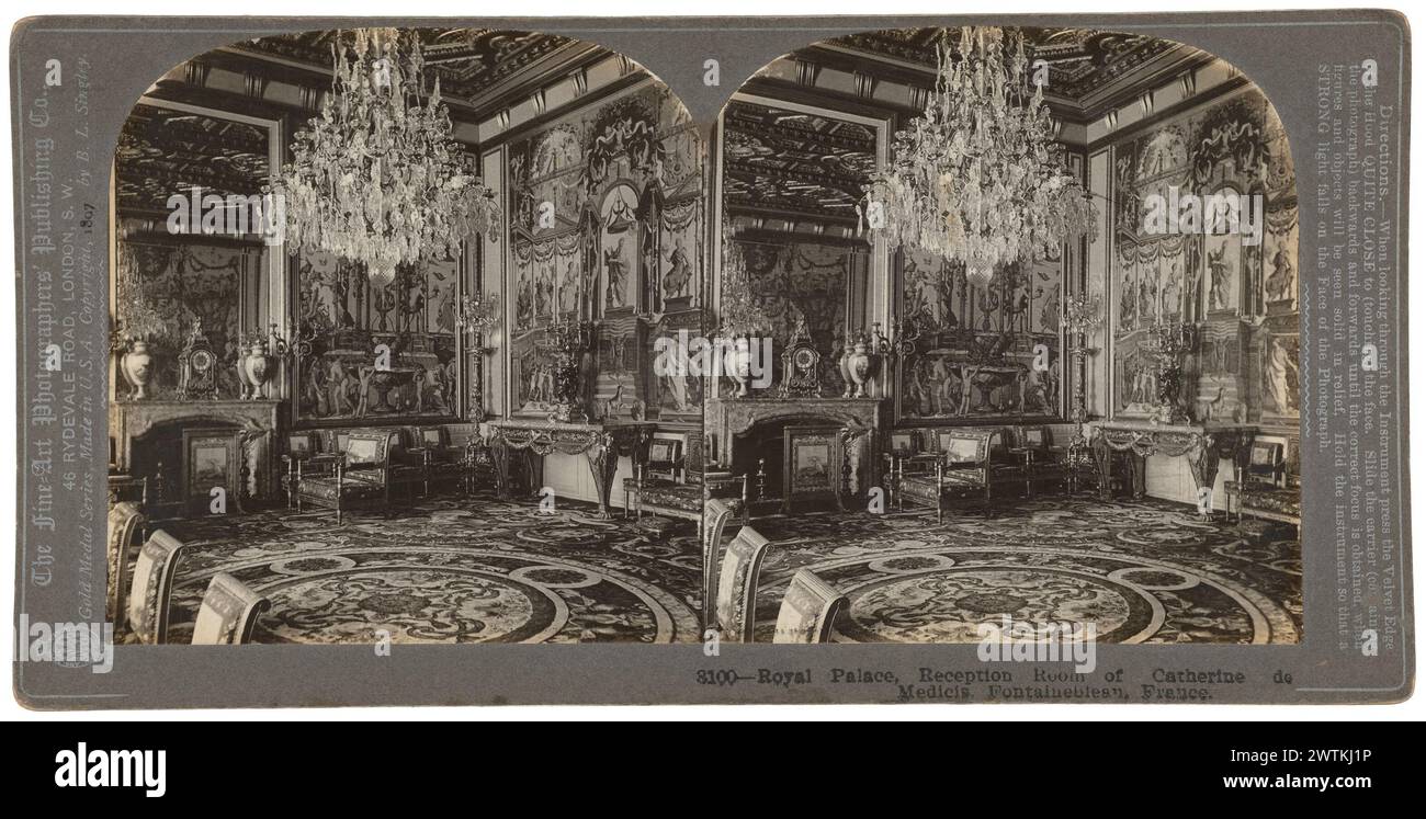 Royal Palace, Reception Room of Catherine de Medicis, Fontainebleau ...