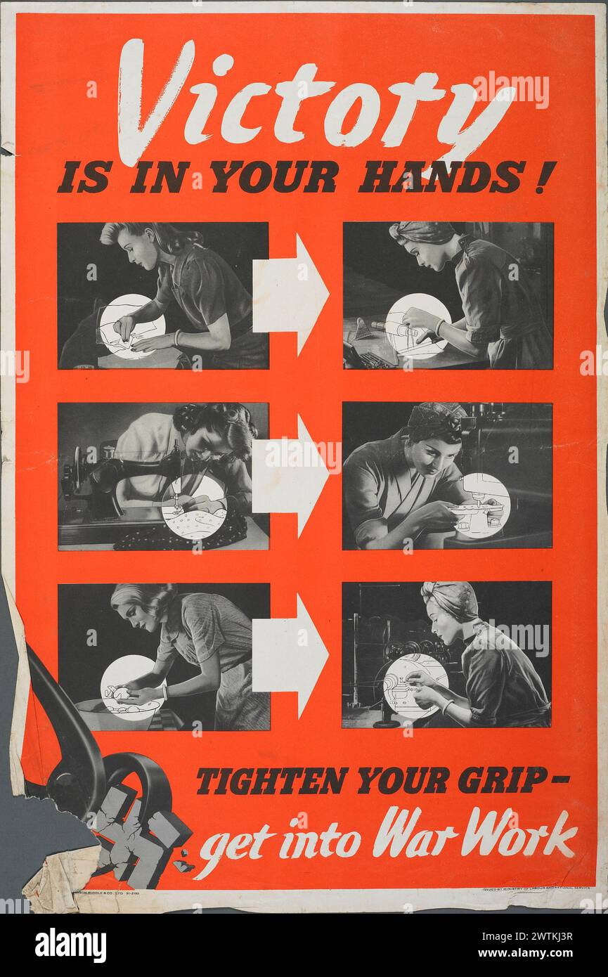 Poster, 'Victory Is In Your Hands!' political posters Stock Photo - Alamy