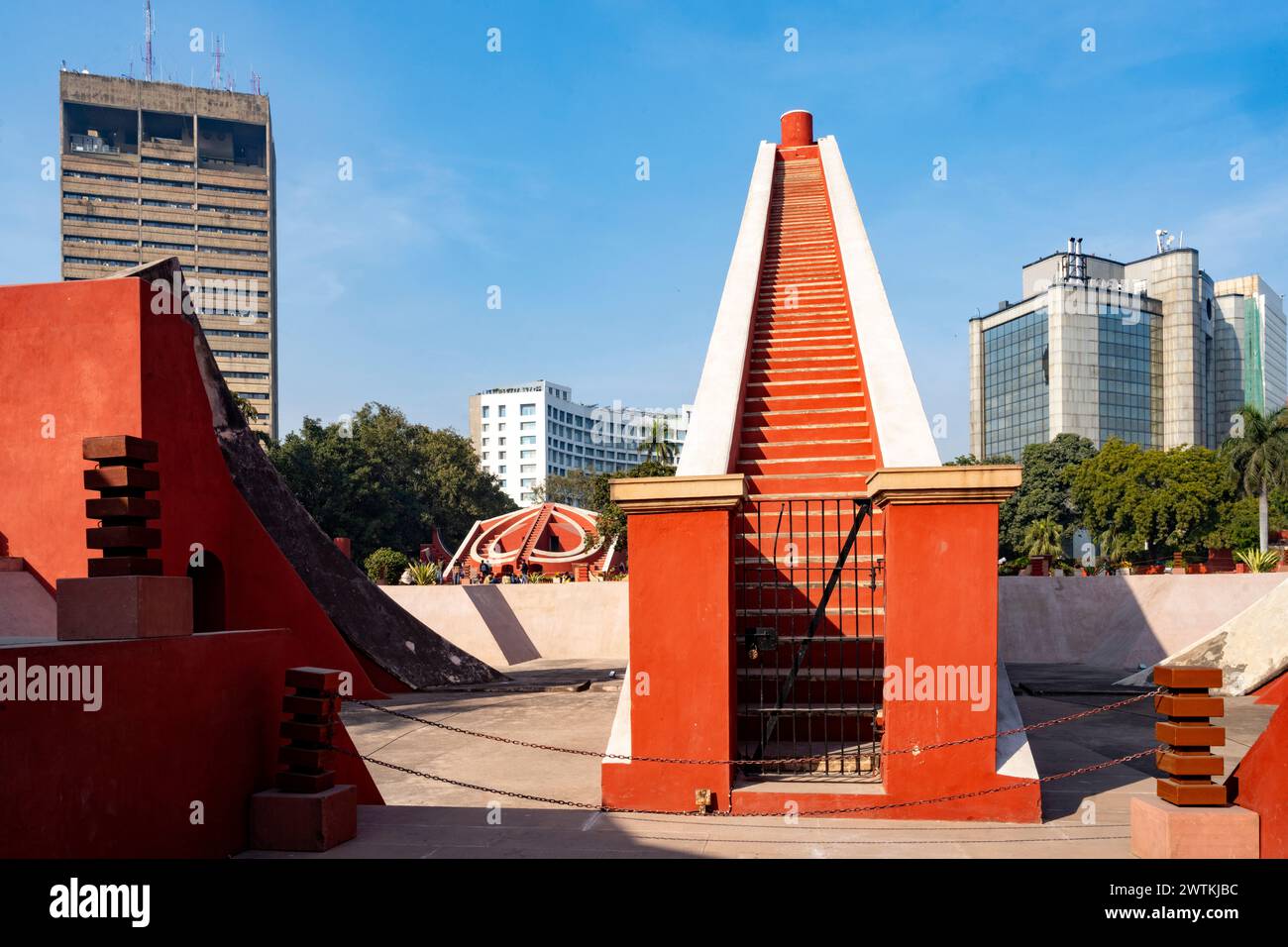 India, New Delhi, Parliament Street, Jantar Mantar, Zentraler Turm des ...