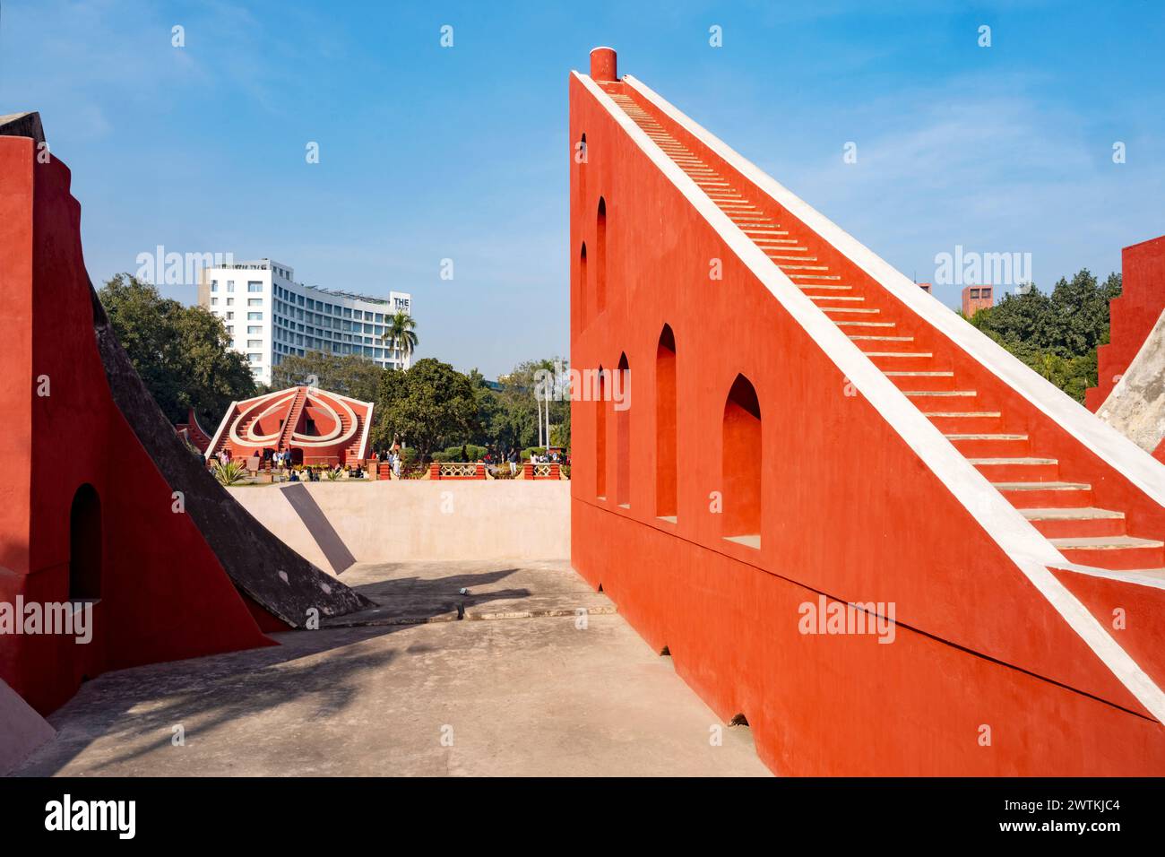 India, New Delhi, Parliament Street, Jantar Mantar, Zentraler Turm des ...