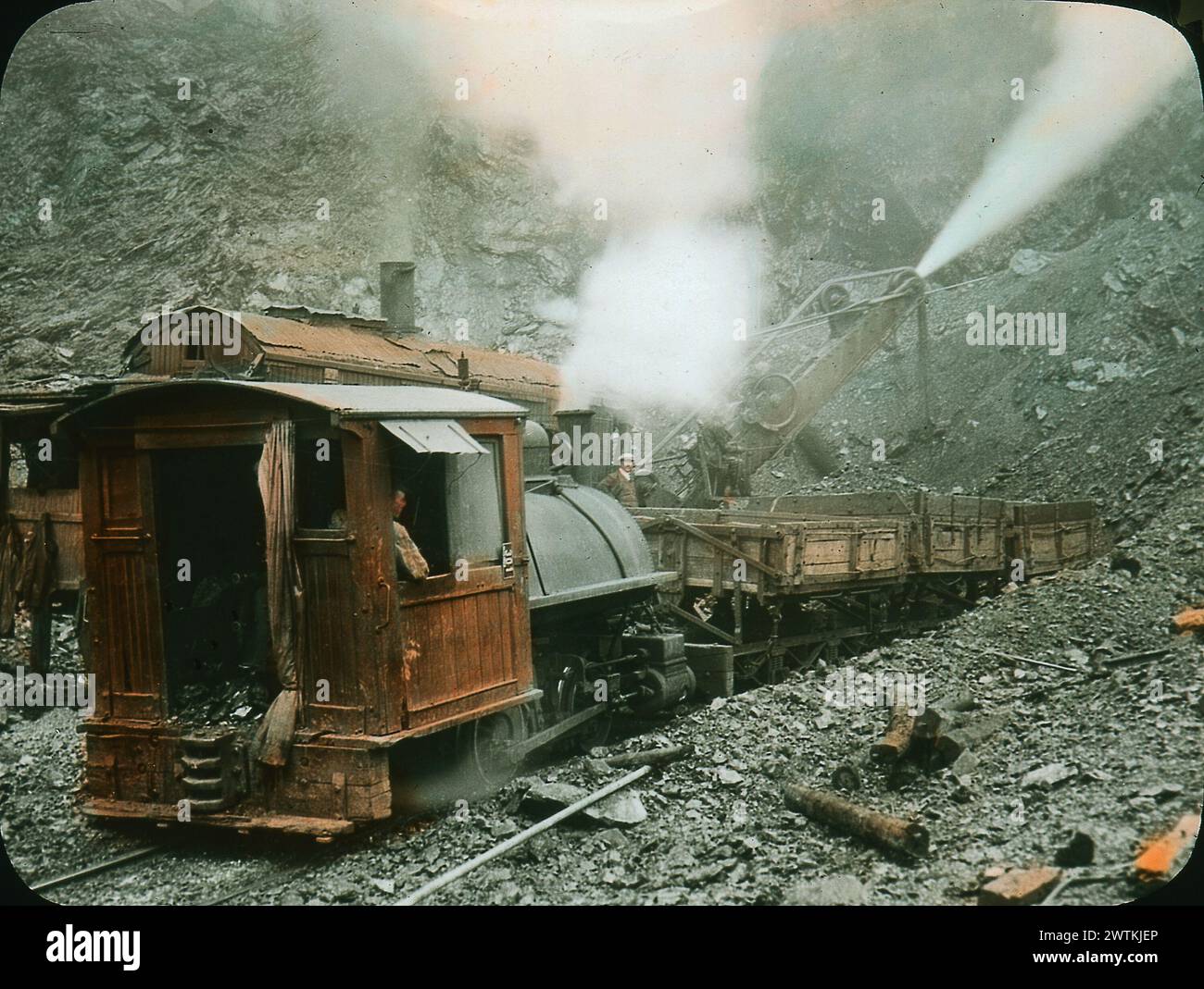 Transparency - Open coal mine, AB, about 1933 Stock Photo - Alamy