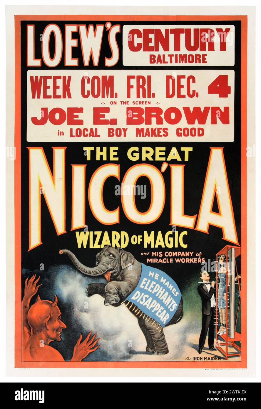 Magic poster - The Great Nicola Wizard of Magic and his Company of ...