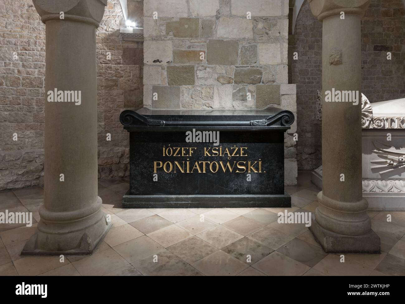 Jozef Poniatowskis grave, St. Leonards Crypt, Wawel Cathedral, The ...