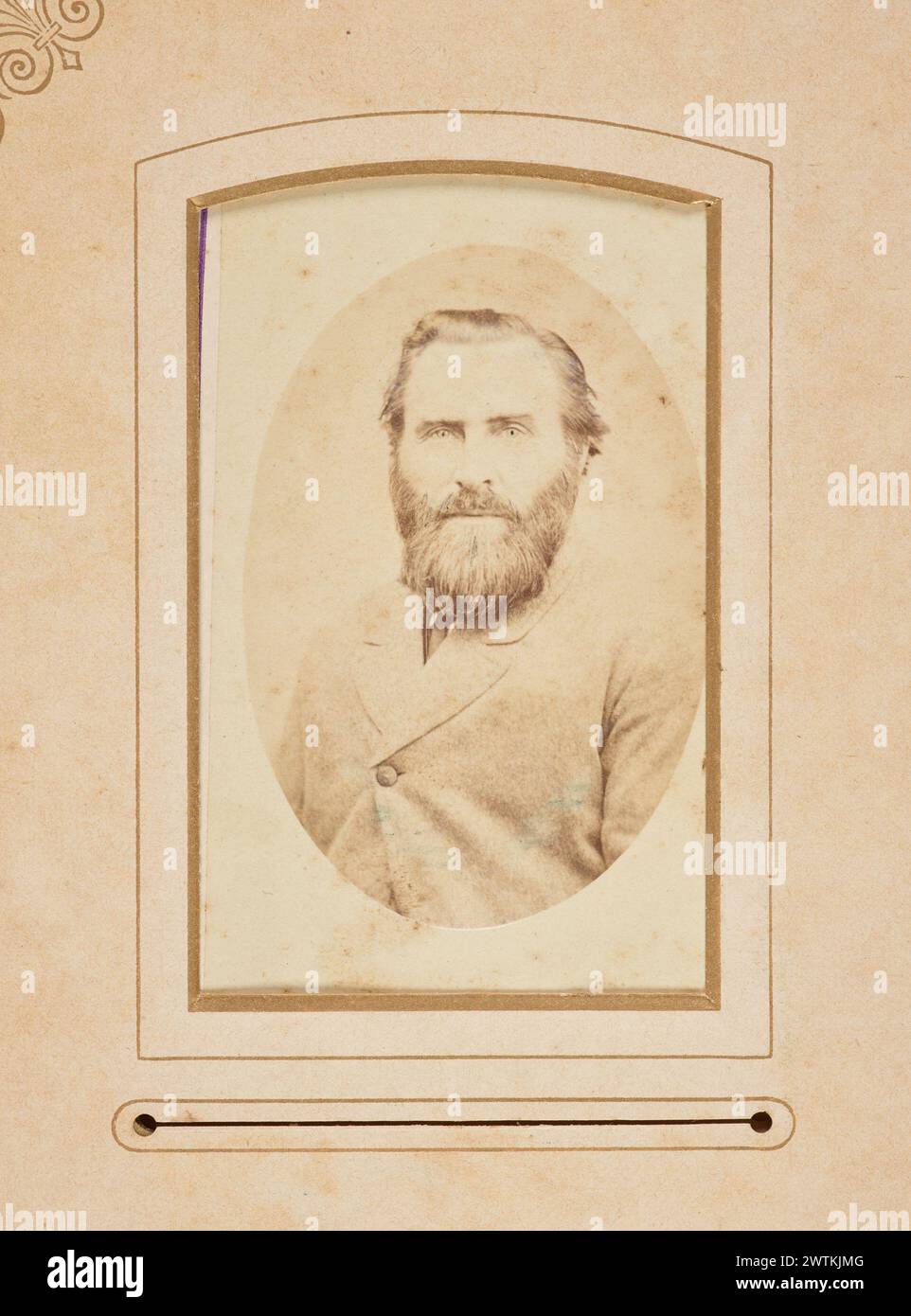 Man with beard. From the album: Oliver family album studio portraits ...