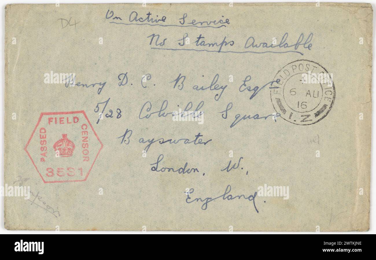 Philatelic 'cover' [envelope], WWI Visual and Verbal Communication ...