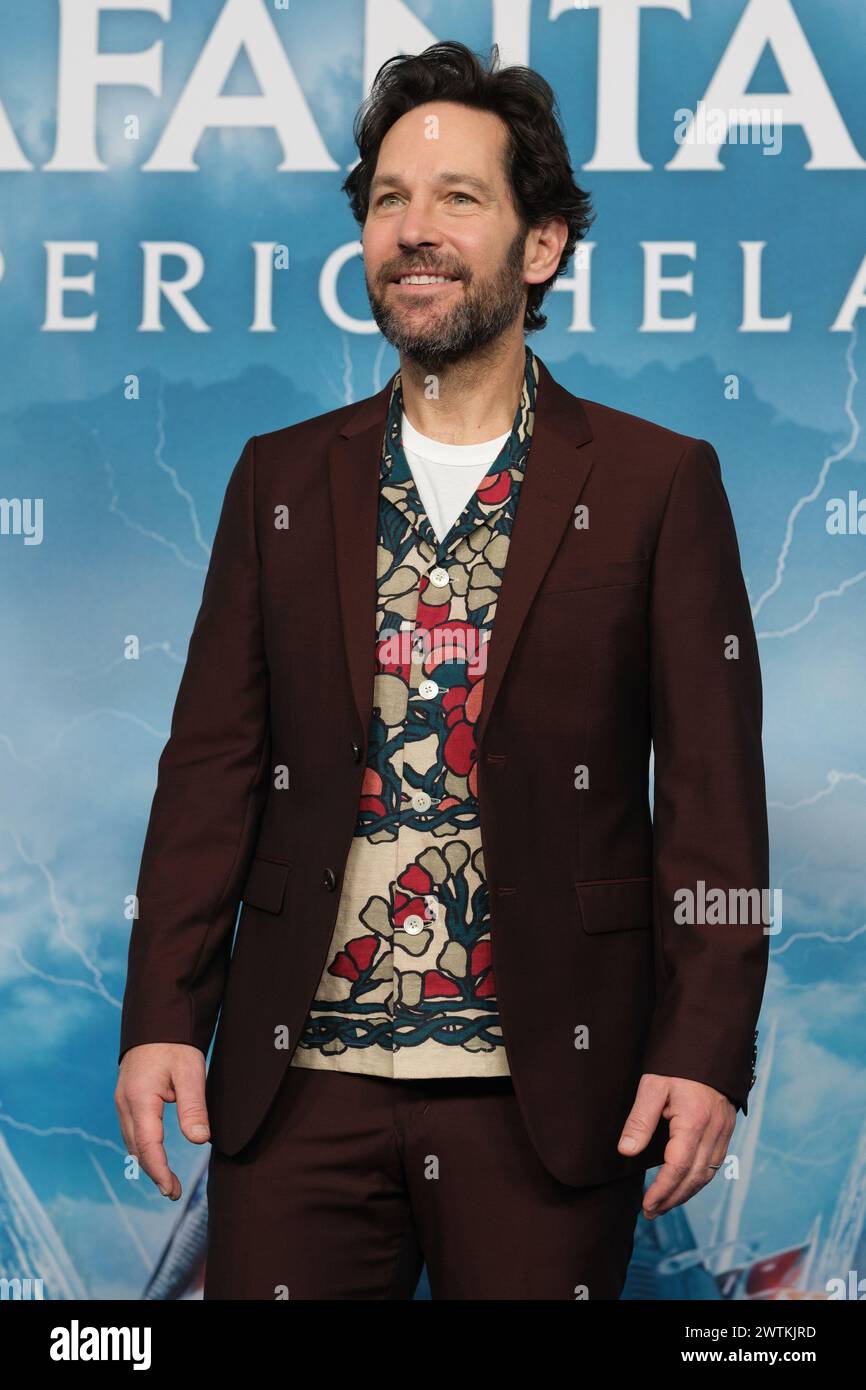 Paul Rudd attends the 'Cazafantasmas: El Imperio Helado' photocall at ...