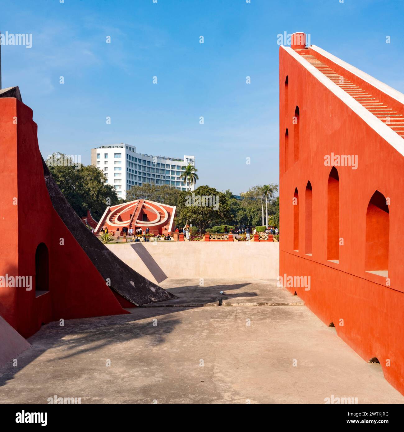 India, New Delhi, Parliament Street, Jantar Mantar, Zentraler Turm des ...