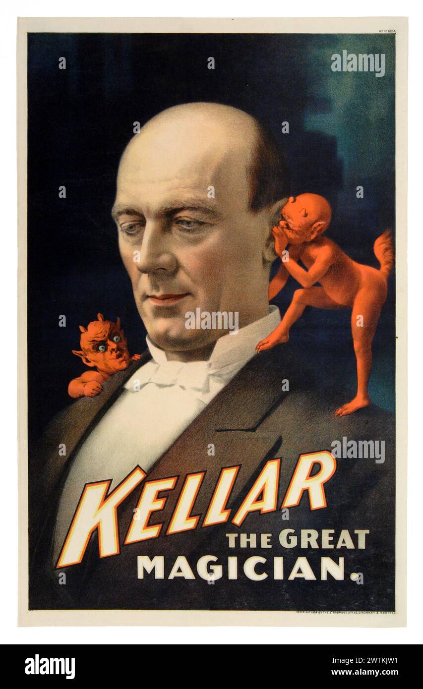 Magic poster - Kellar the Great Magician Stock Photo - Alamy