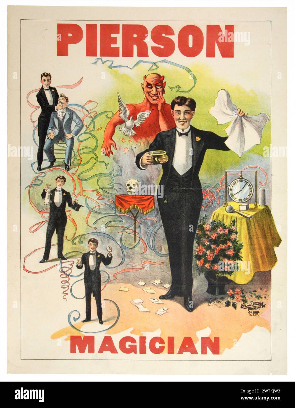 Magic poster - Pierson - Magician Stock Photo - Alamy