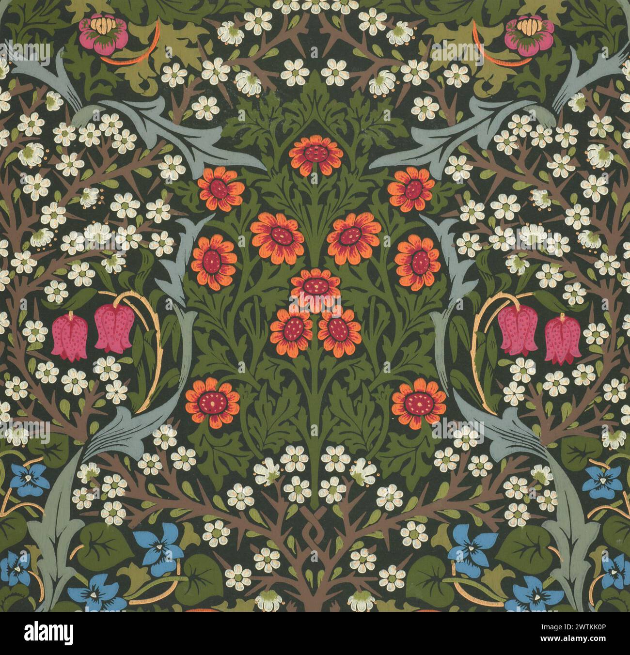 Blackthorn Wallpaper samples, wallpapers Stock Photo - Alamy