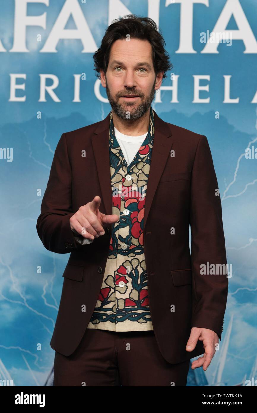 Paul Rudd attends the 'Cazafantasmas: El Imperio Helado' photocall at ...