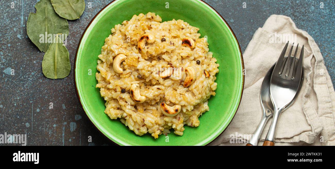 Ven Pongal (Khara Pongal), traditional Indian savoury rice dish made ...