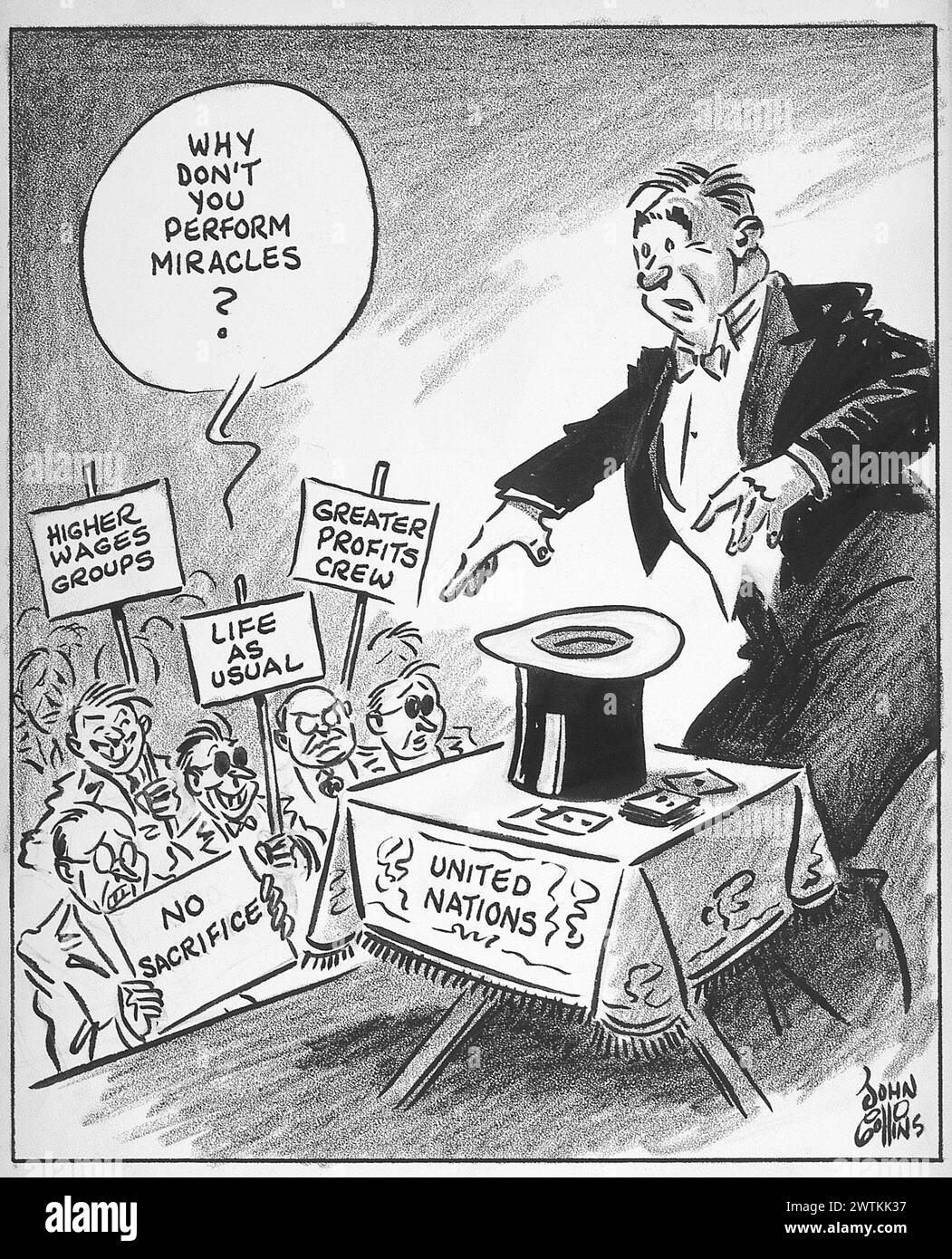 Cartoon - You Can't Pull Victory Out of a Hat. John Collins (1917-2007 ... Cartoon - You Can't Pull Victory Out of a Hat. John Collins (1917-2007 ...